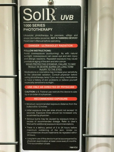 Local PickUp ONLY SolRx 1000-Series Narrowband UVB Home Phototherapy ...