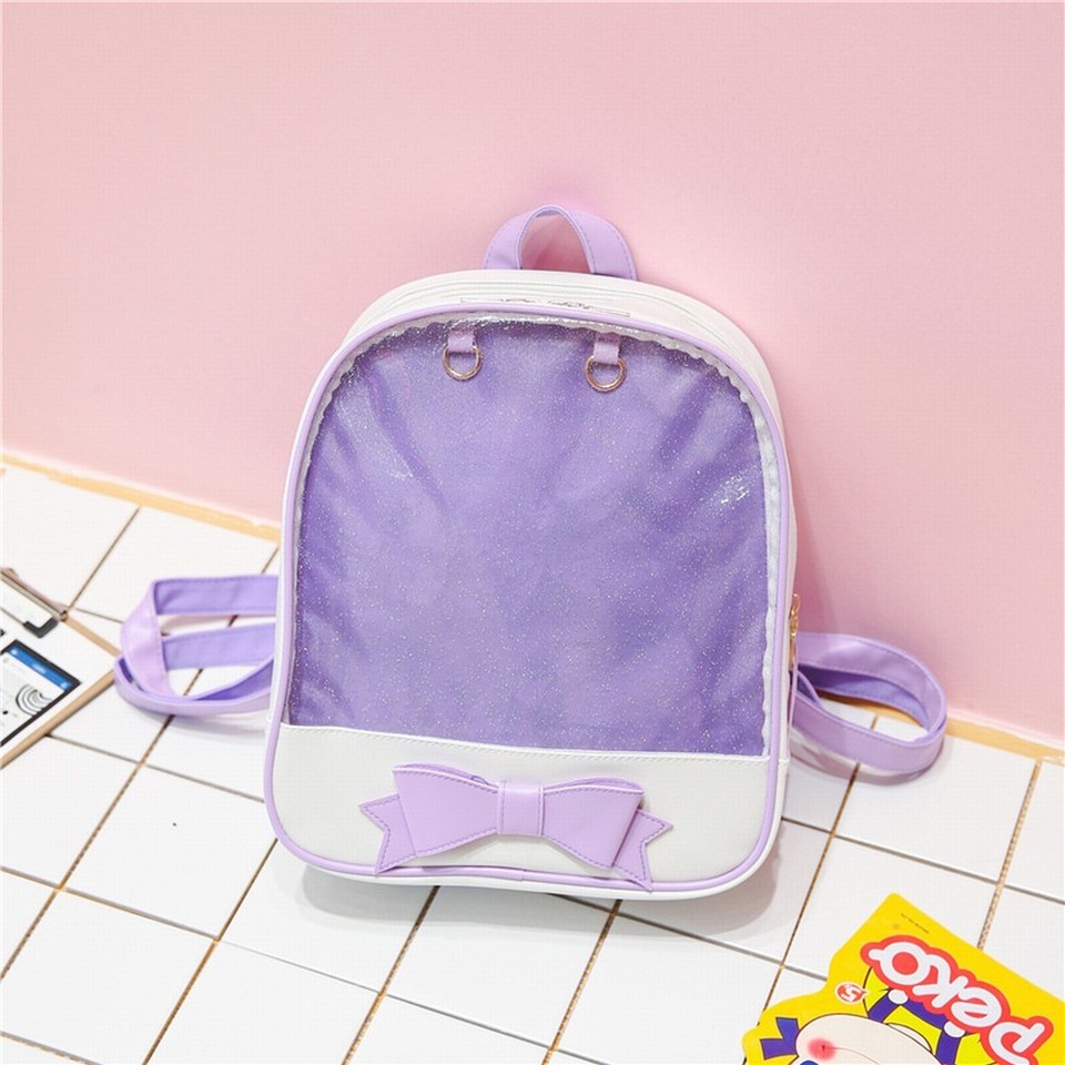 Clear ITA Bag Transparent Itabag Pin Display Backpack School Bag Kids ...