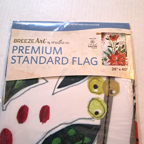 Breeze Art Garden Flag Banner Red Bird Flowers Yard Studio M 28" x 40 ...