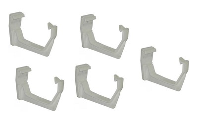 PACK OF 5 112mm Sqaure Gutter Support Bracket Fascia White Bracket | eBay