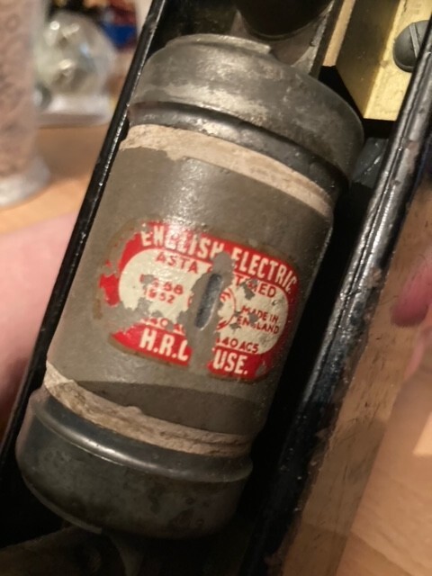 Vintage Industrial cast metal CASTLE Fuse Holder with English Electric ...