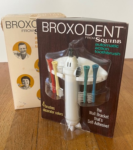vtg Squibb Broxodent Electric Toothbrush Set, inner package sealed ...