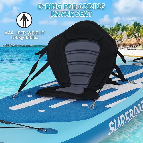 11ft Inflatable Paddle Board Stand Up Surfboard SUP Complete Kit w ...