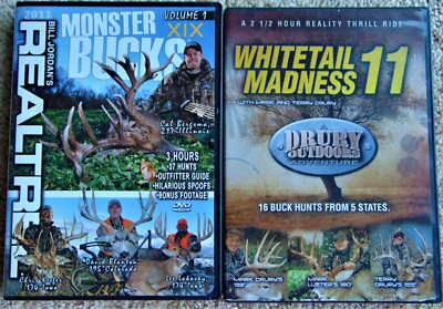 "REALTREE MONSTER BUCKS" & "WHITETAIL 11" ~ 2 HUNTING DVD DISCS ...