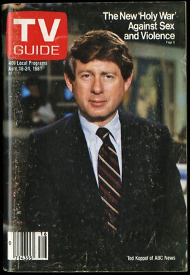 APRIL 18-24 1981 TV GUIDE #1464, TED KOPPEL OF ABC NEWS, NO MAILING ...