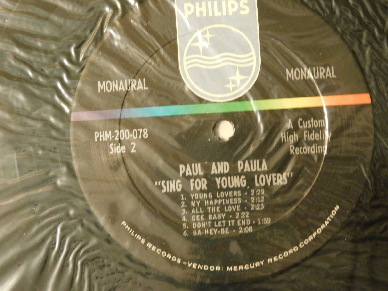 Inner Sealed LP Paul & Paula Sing for Young Lovers Philips PHM 200-078 ...