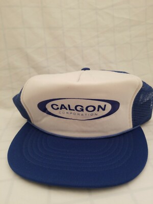 Vintage trucker hat calgon corporation blue | eBay
