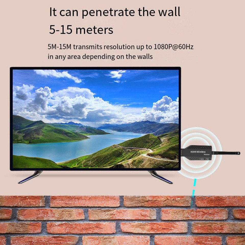 50M - Compatible Wireless Transmitter Receiver for Camera, Laptop, PC ...