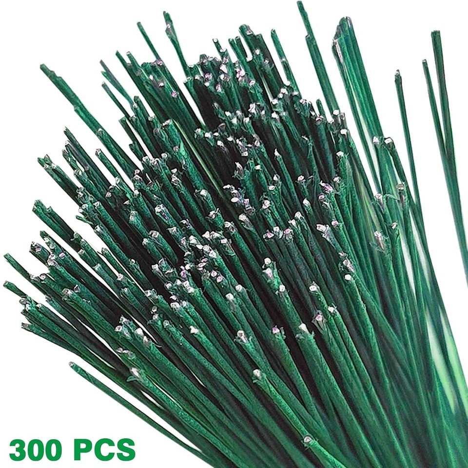 Floral Stem Wire Jgalnim 300 Pcs 22 Gauge 16 Inch Green | eBay