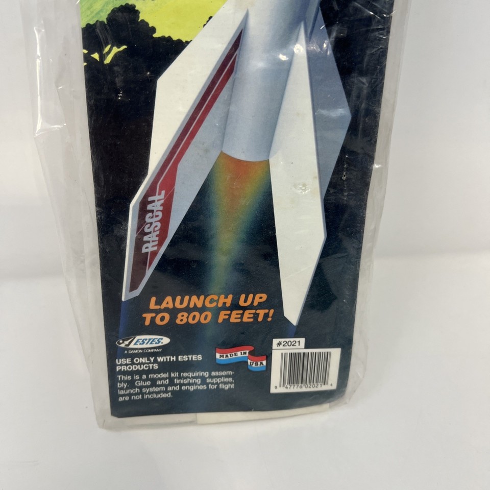 Vintage NOS Estes Rascal Flying Model Rocket Kit #2021 Big Brawny New ...