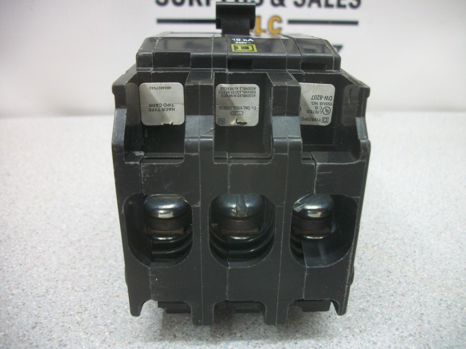 SQUARE D SPECIAL PURPOSE QO CIRCUIT BREAKER QO31005273 100AMP 240VOLT ...