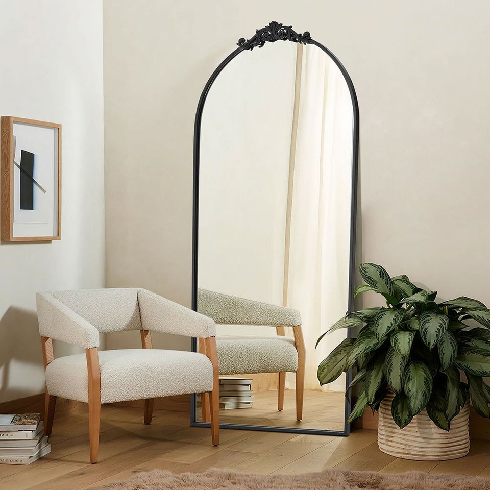 180 x 80cm Long Mirror Arched Full Length Wall Mirror Home Living Room ...