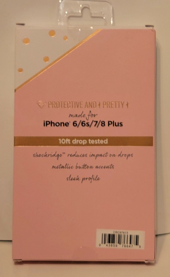 Fellowes Clear/Glitter Cell Phone Case For iPhone 6/6s/7/8 Plus | eBay