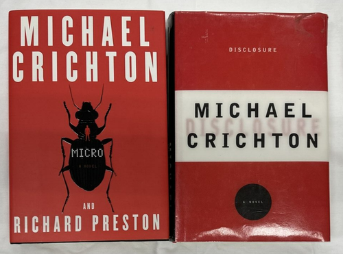 2 First Edition Hardcover Books by Michael Crichton Micro 2011 & Disclosure 1993 | eBay