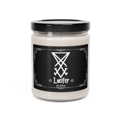 Lucifer Candle Lucifer Sigil Satanic Decor Devil Altar Witchy Demonic ...