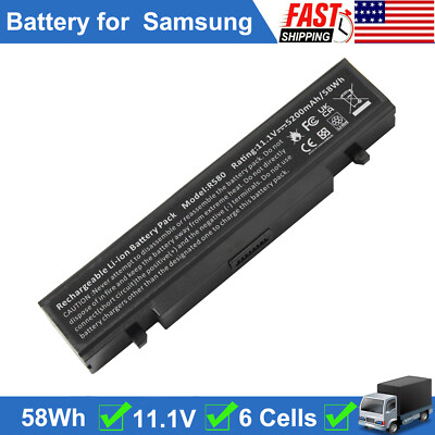 R580 Battery for Samsung R428 R480 R590 R780 AA-PB9NC6B AA-PB9NS6B 6 ...