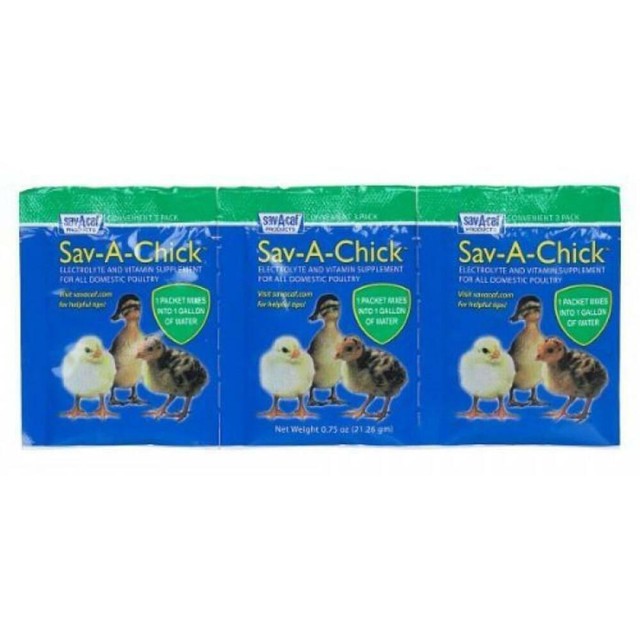 SAV a Chick Electrolyte and Vitamin Supplement for Poultry 3 Packets ...