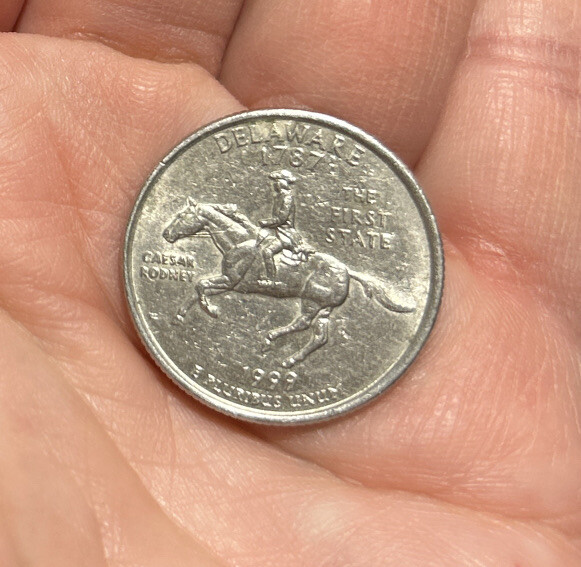 1787 1999 “D” Delaware *FIRST STATE QUARTER DOLLAR* Coin W/ Caesar ...