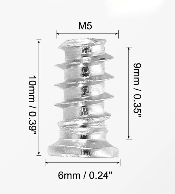 4pcs M5 x 10mm PC Case Fan Mount Screws Steel Nickel Plated Cooling Fan ...