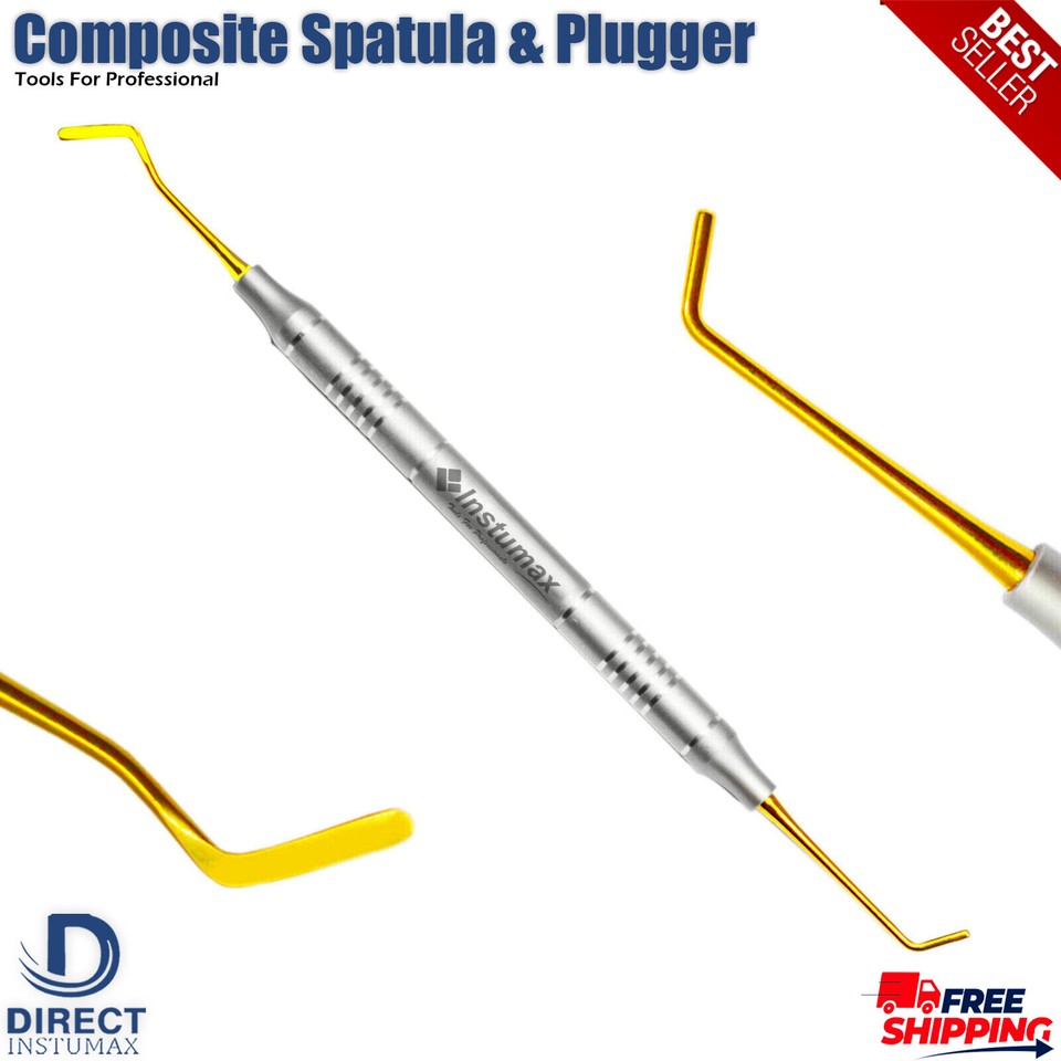 Composite Filling Dental Instruments Spatula & Plugger Titanium Gold ...