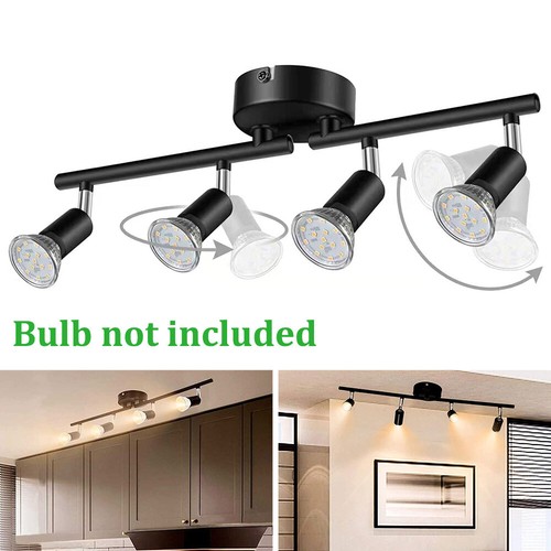 4 Way Ceiling Spotlight Adjustable Kitchen Bar Spot Light LED GU10 No ...