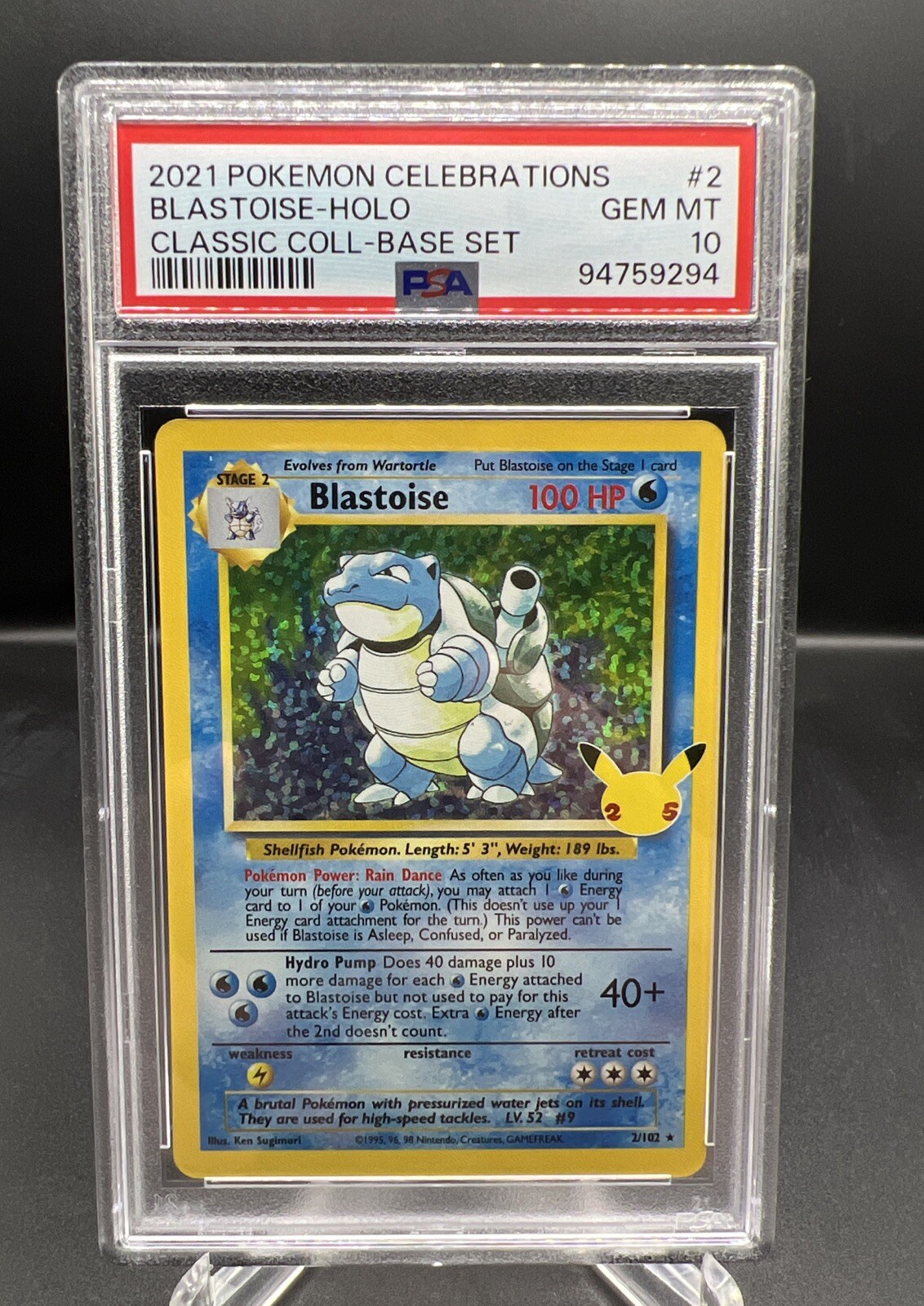 2021 Pokémon Celebrations Classic Collections Base Set Blastoise Holo ...