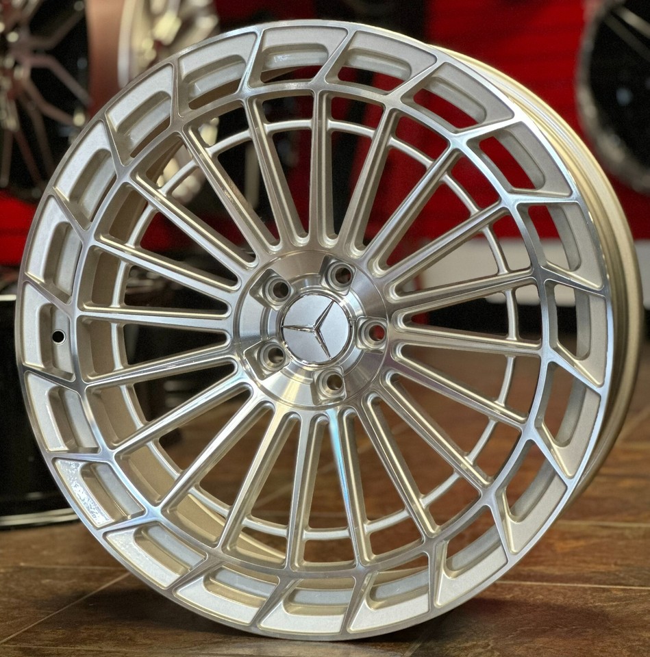22'' inch Wheels fit Mercedes S550 Bentley S63 Silver Machin GLC SL63 ...