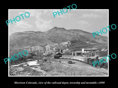 OLD POSTCARD SIZE PHOTO OF MORRISON COLORADO RAILROAD DEPOT & TOWN ...