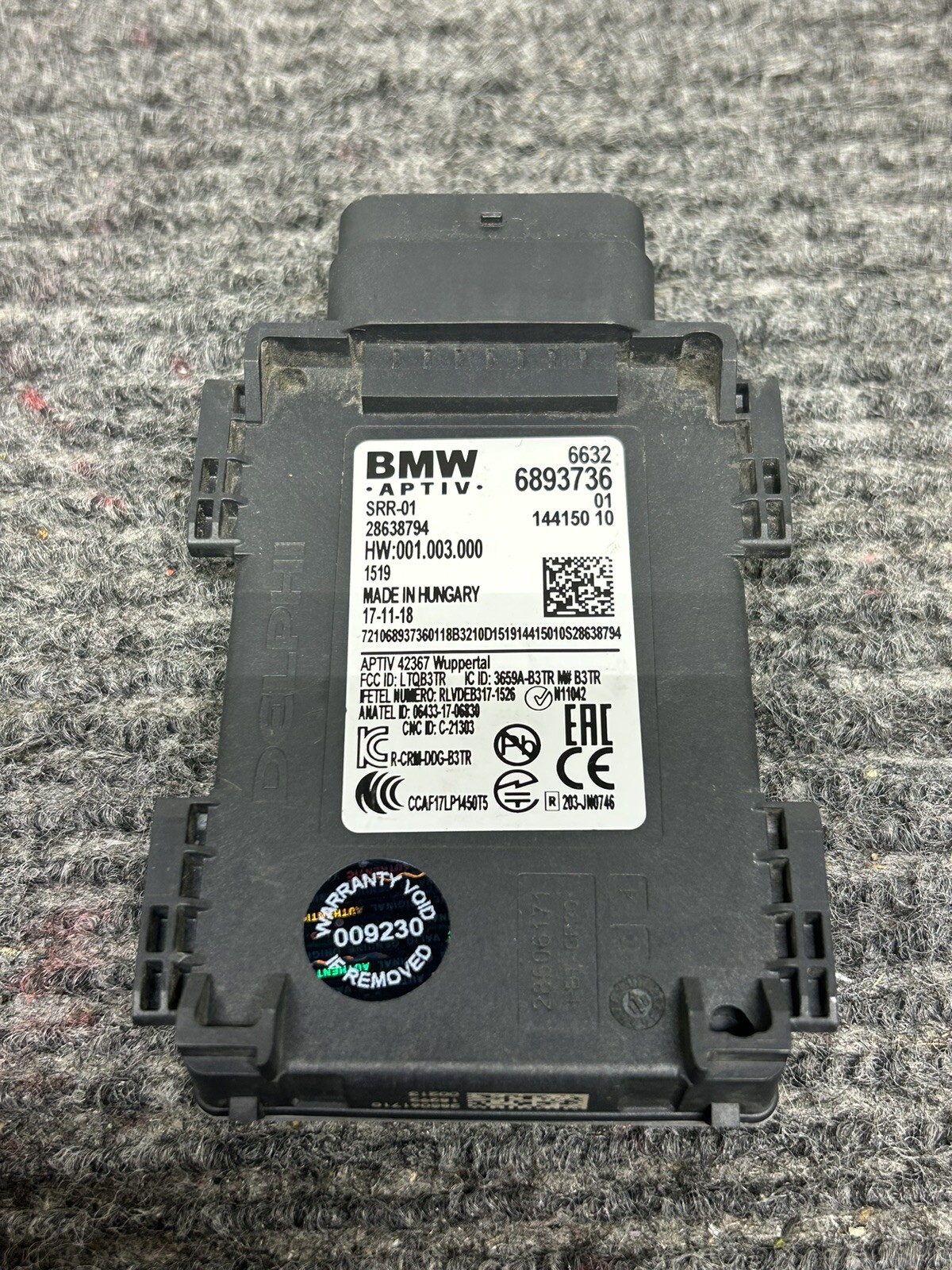 2018 BMW 5 G30 530e iPerformance Radarsensor Distronic 28638794 6893736 ...