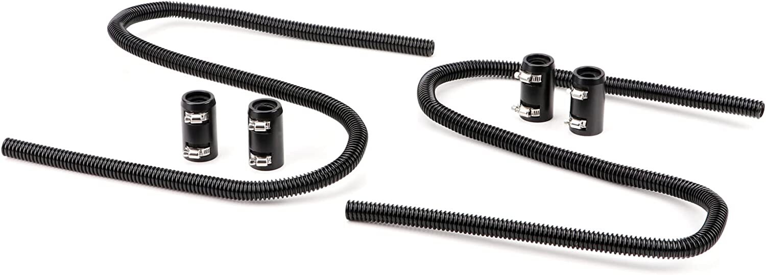 2XFlexible Heater Hose Kit 44" Stainless Steel Fits 5/8" 3/4" Necks ...