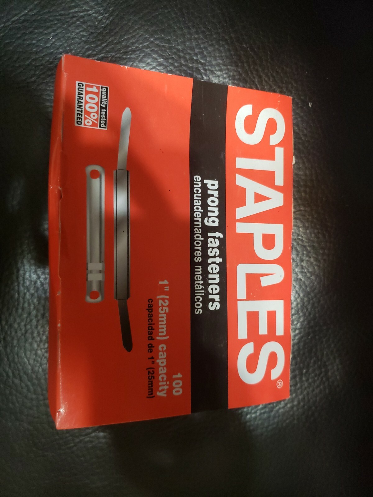 STAPLES 1" CAPACITY PRONG FASTENER BASE FULL BOX 100 | eBay