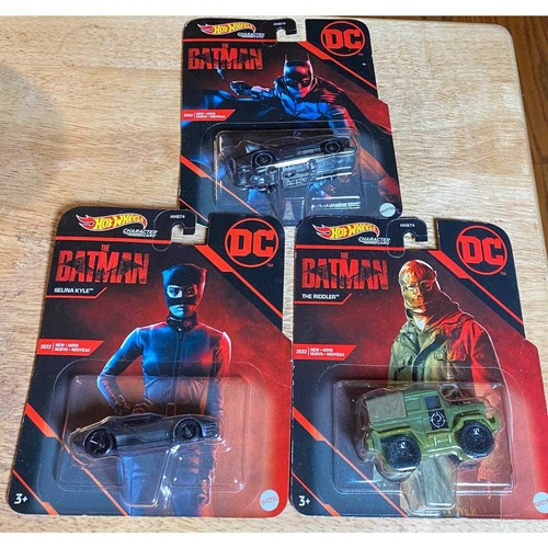 (3) DC Hot Wheels character cars Batman, Riddler and Selina Kyle NIP | eBay