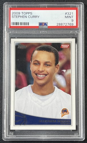 STEPHEN CURRY PSA 9 2009-10 TOPPS BASKETBALL #321 ROOKIE CARD RC ...