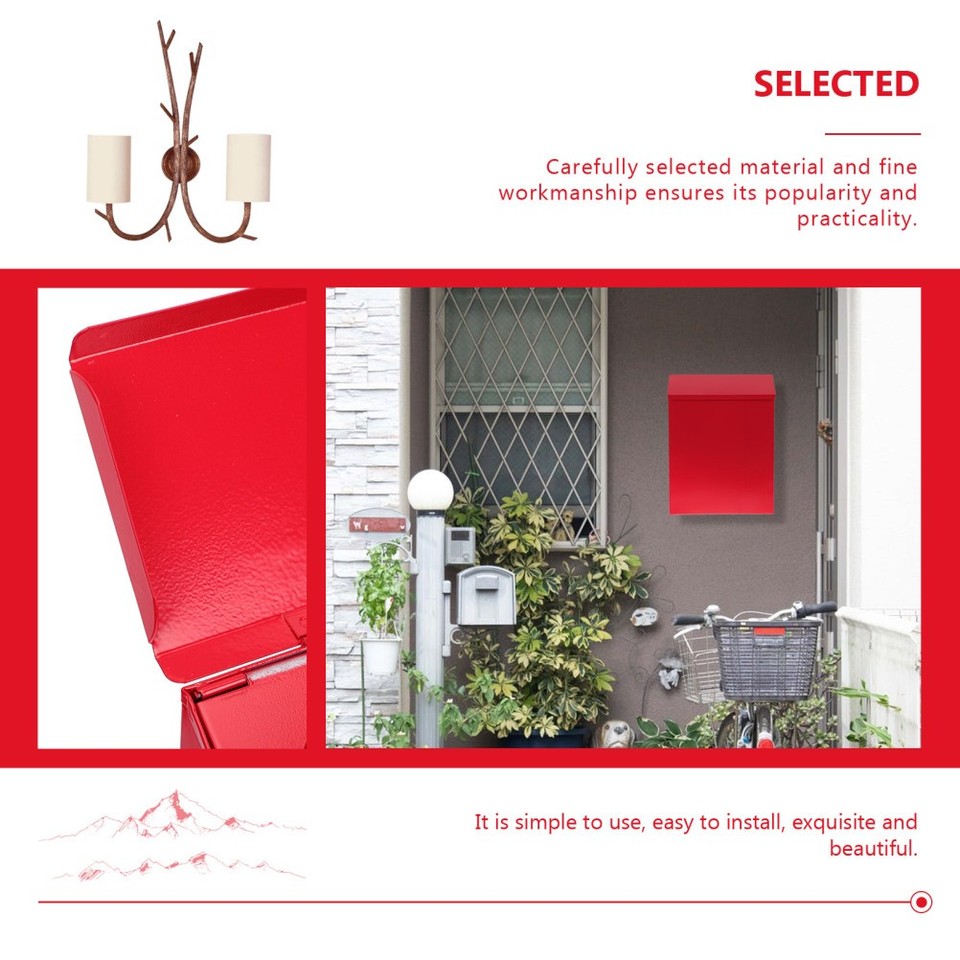 3 Count Letter Box Post Mail Holder for Wall Large Mounted Mailbox ...