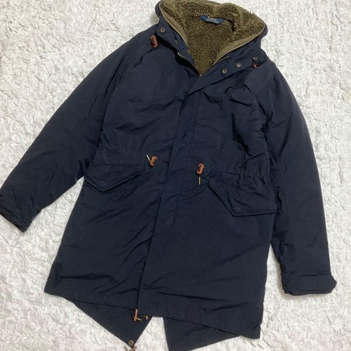 Ralph Lauren Mods Coat Fishtail Parka Navy Blue Boa Liner | eBay