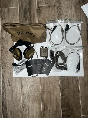 Invisio V60 PTT Complete Set with T5 Headset and Cables in Pouch | eBay