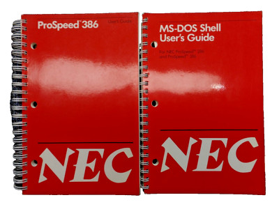 NEC ProSpeed 386 Laptop User's Guide & MS-DOS Shell User's Guide ...