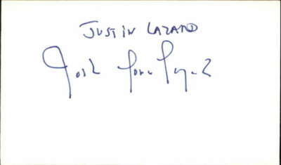 Justin Lazard Actor Species II Signed 3" x 5" Index Card | eBay