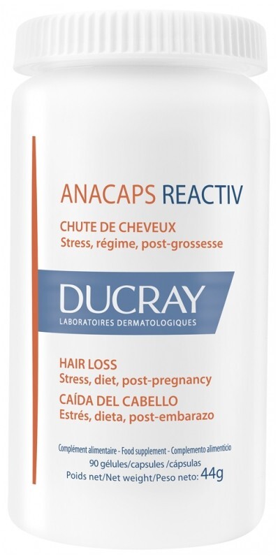 Ducray ANACAPS REACTIV food supplement hair and nails - 90 caps - 3 ...