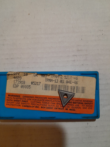 Carboloy TPMM-2.521E-46 / TPMM-130304 E-46 Carbide Inserts 17 pcs | eBay