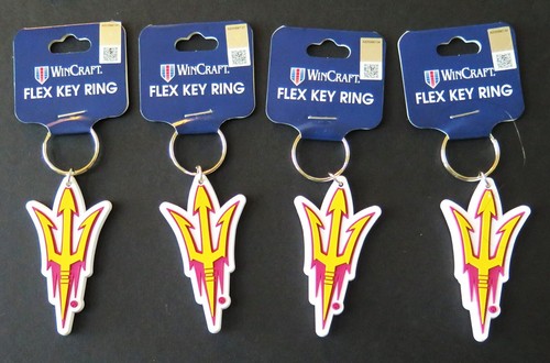 FOUR (4) ARIZONA STATE SUN DEVILS, FLEXIBLE KEY RINGS FROM WINCRAFT | eBay