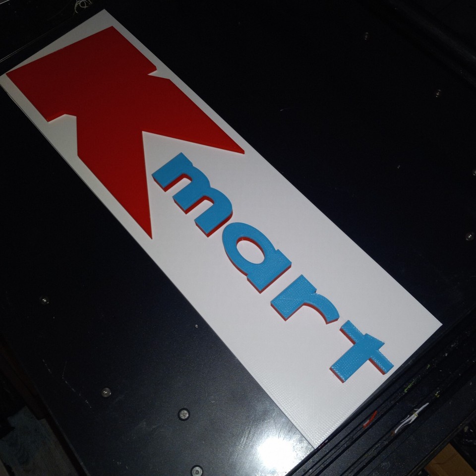15 Inch Vintage Old Style 3D Kmart Sign, 3D printed. 3D Reproduction ...