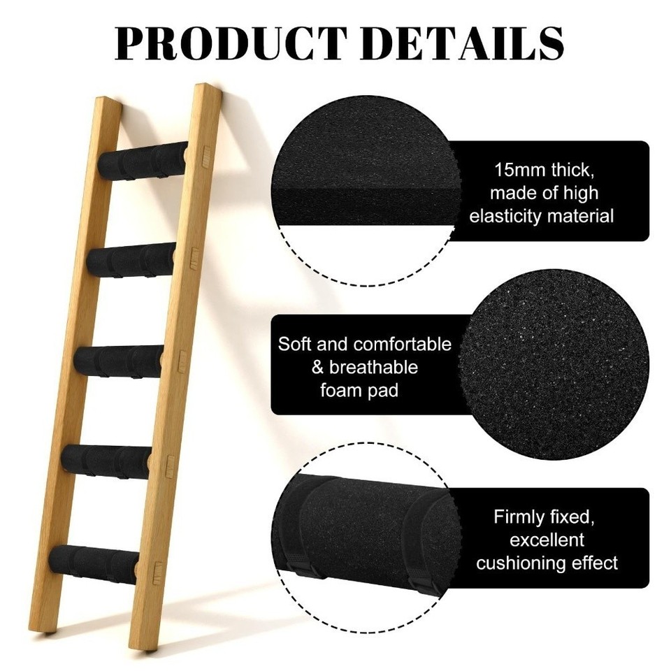 Double Layer Bed Ladder Pads with Adjustable Straps and Foam Padding ...