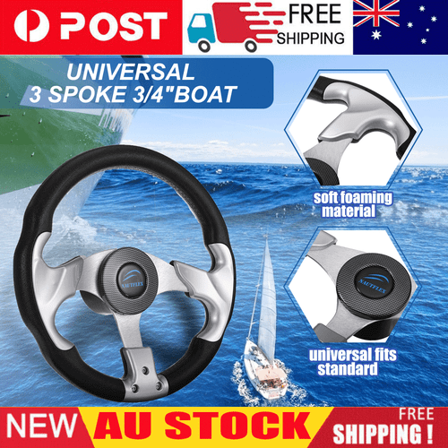 Speed Boat Steering Wheel Universal Marine 3 Spoke Helm Foam Grip for ...