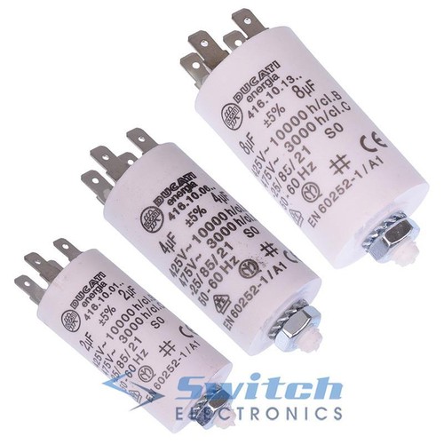 2uF to 80uF Motor Run Capacitor Metallised Polypropylene 450V Ducati ...