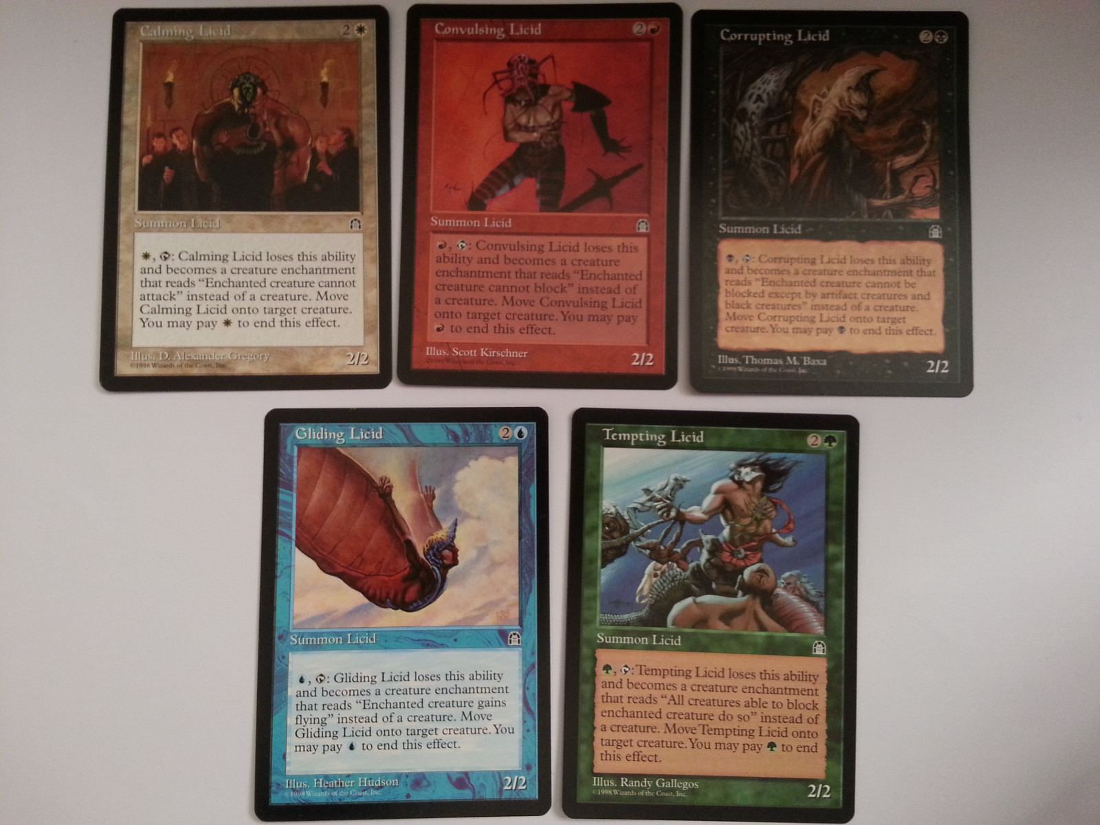 Stronghold Licid set (Calming Licid, Gliding Licid, etc) NM STR MtG ...