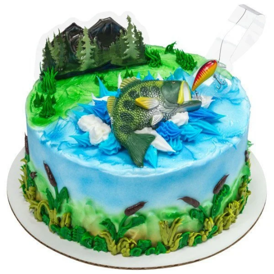 Bass Fish Cake Ideas Cake Topper Bass Cake Pan Macepason Peices