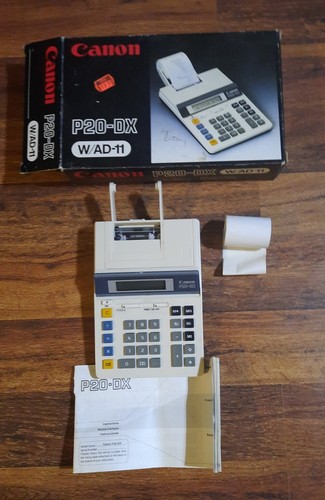 Canon P20-DX Electric or Battery Operated Handheld Adding Machine ...