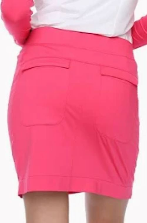 NWT BELYN KEY Melon Hot Pink Essential Jersey Knit GOLF SKORT XS S M L ...