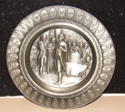 INTERNATIONAL PEWTER LIMITED EDITION PRESIDENTIAL OATH OF OFFICE PLATE ...
